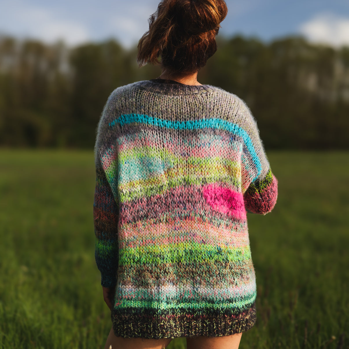 Boxy Sweater Knitting Pattern // Free Knitting Pattern // Scrap Yarn S ...